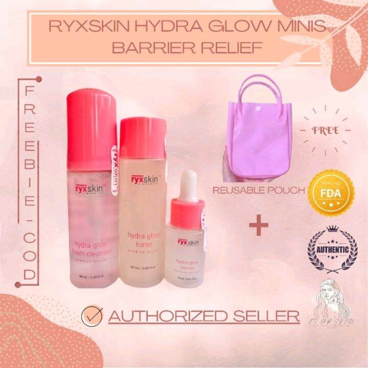 RyxSkin Hydra Glow Minis Set Skin Barrier Relief (Hydrating and ...