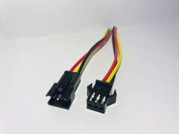 1 Pairs 10CM Long JST SM 3P Plug Male to Female Wire Connector LED ...