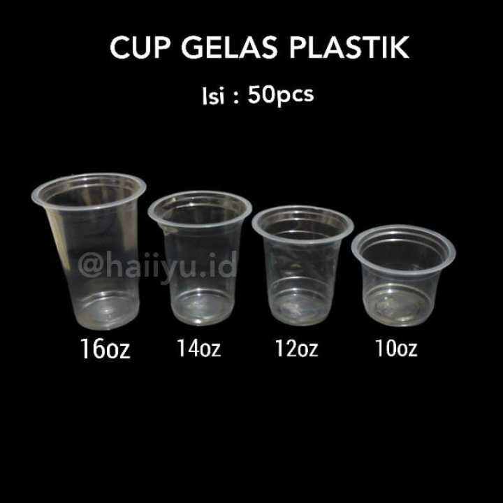 GROOSIR GELAS CUP GELAS PLASTIK ISI 50 PCS BERBAGAI UKURAN | Lazada Indonesia