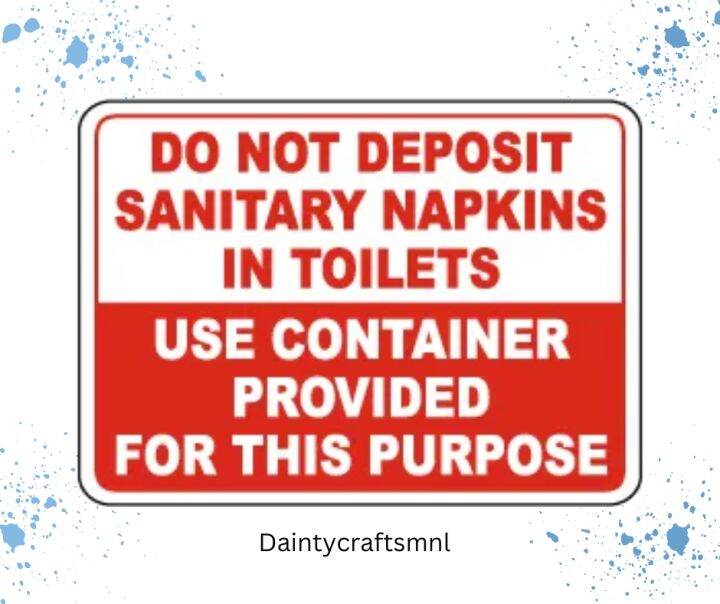 Sanitary Napkin Signage A4 | Lazada PH