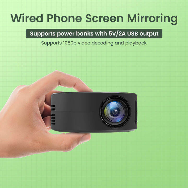 [Local Stock+COD] YT200 Mini Pocket LED Projector Portable Movie ...