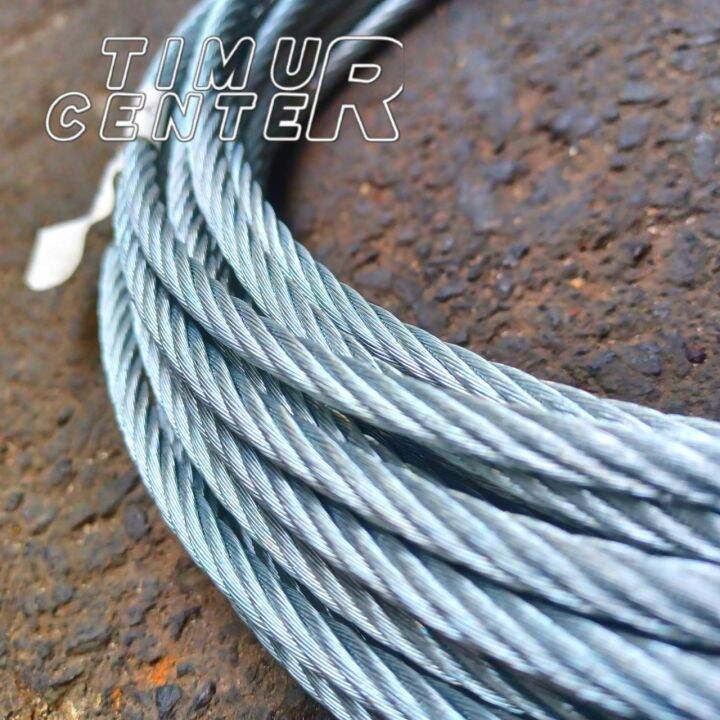 Tali Seling Baja Galvanis 1.5mm 2mm 3mm 4mm 5mm 6mm 8mm 10mm 12mm Kawat Sling Wire Rope | Lazada ...