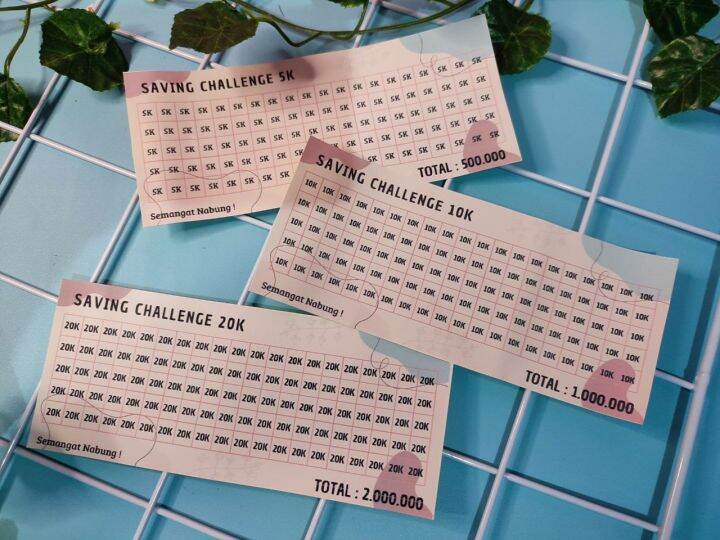 Stiker Sticker Saving Challenge Celengan Botol Tabungan Target Viral ...