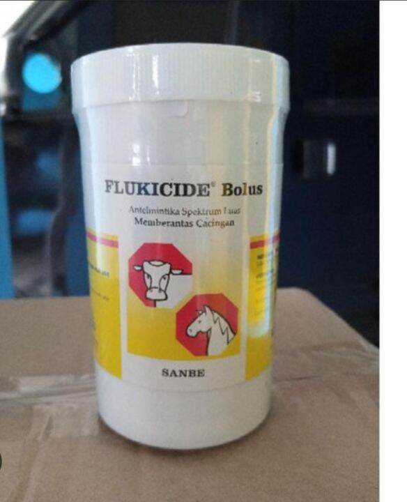 FLUKICIDE 12 BOLUS Obat Cacing Sapi Kambing Kuda Spektrum Luas | Lazada ...