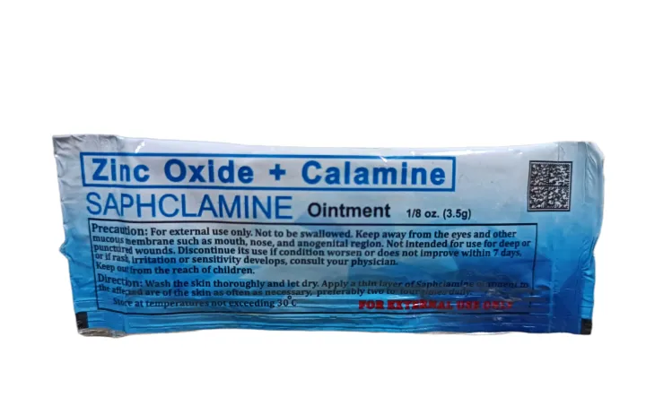 SAPHCLAMINE Zinc Oxide + Calamine Ointment 3.5g | Lazada PH