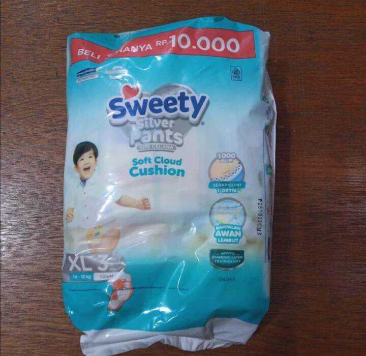 Sweety Silver Pants Mini Pack XL3 popok tipe celana xl 3pcs | Lazada ...