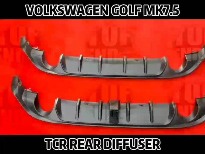 VOLKSWAGEN GOLF MK7.5 R R LINE GTI TSI TCR REAR DIFFUSER BUMPER SKIRT ...