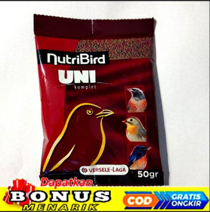Pakan nutribird uni komplet kemasan sacset nutri bird original versele ...