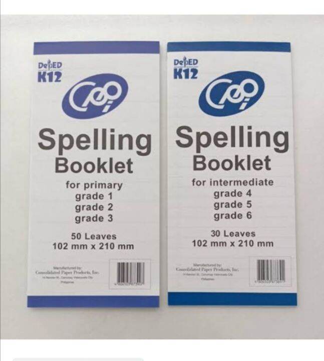SPELLING BOOKLET /GRADE 1-3/GRADE 4-6 /1PC / RANDOM BRAND | Lazada PH