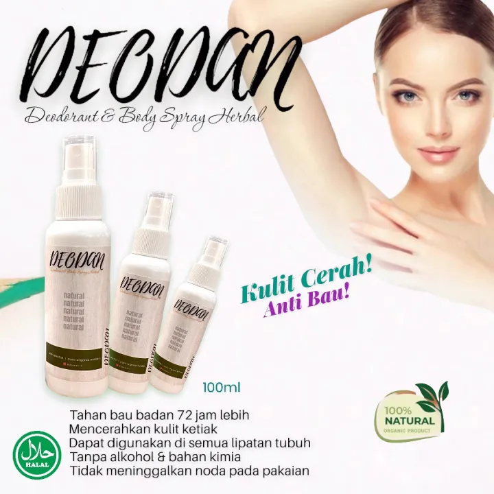 DEODAN 100ML Deodorant Herbal Spray non alkohol | Lazada Indonesia