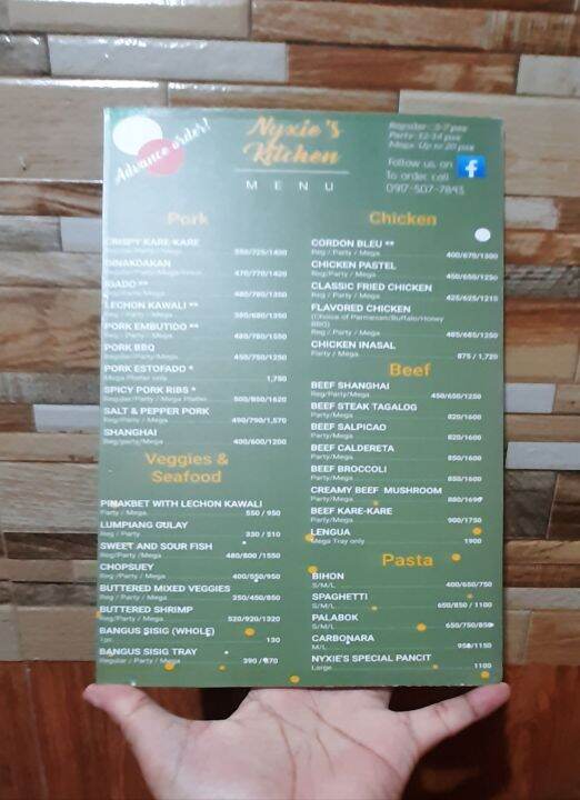 Menu Sintra Board or Laminated | Lazada PH