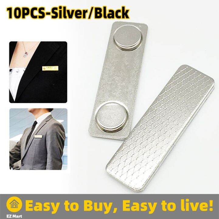 【Fast Shipping】 10pcs Strong Magnetic Name Plate Tags Badge Holders ...