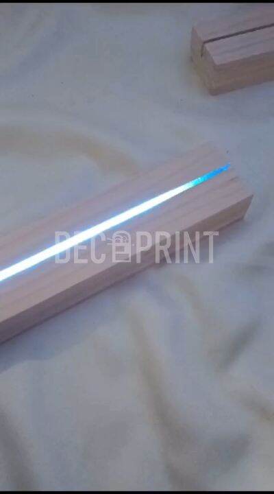 Stand Akrilik LED Kayu A4 / Panjang 20 Cm Dudukan Akrilik Stand Kayu ...