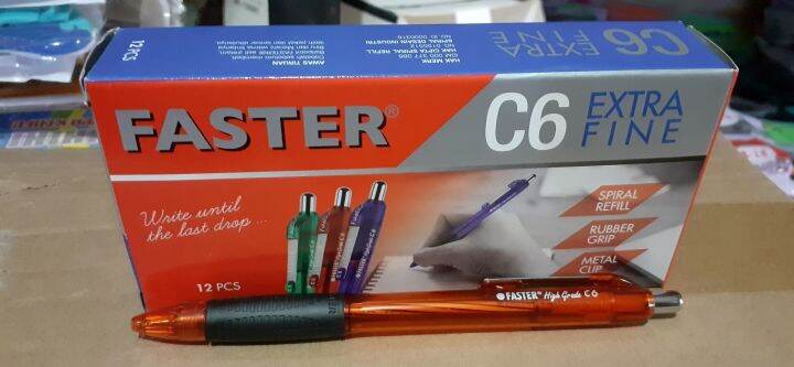 pulpen faster C6 isi 12 pcs | Lazada Indonesia