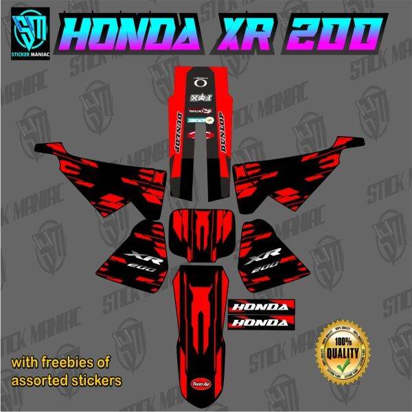 Honda XR 200 decals sticker, Laminated | Lazada PH