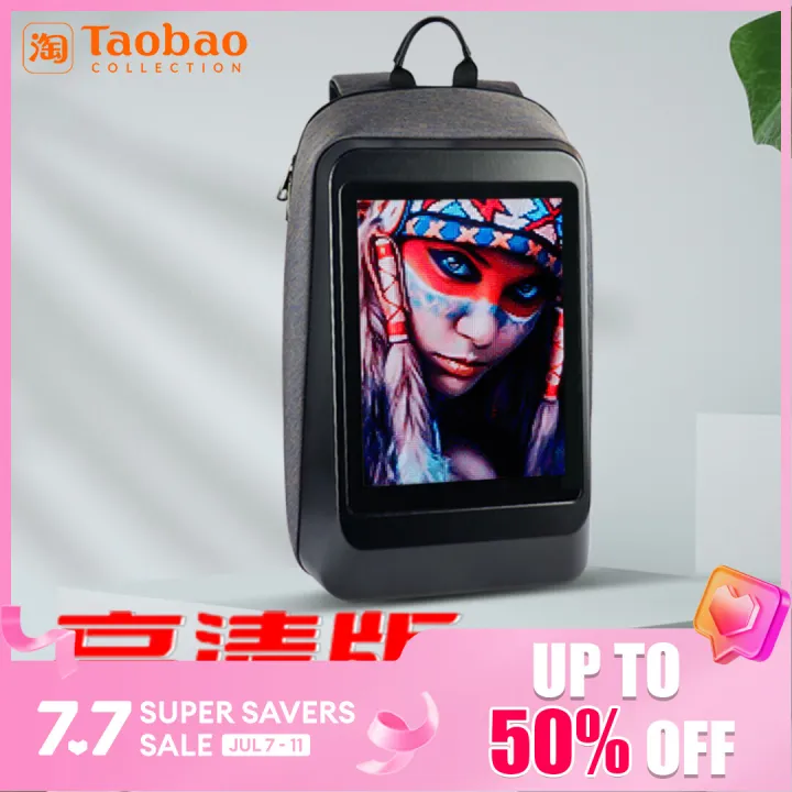 High-Definition LED Display Backpack Trendy Hard Shell LED Display ...