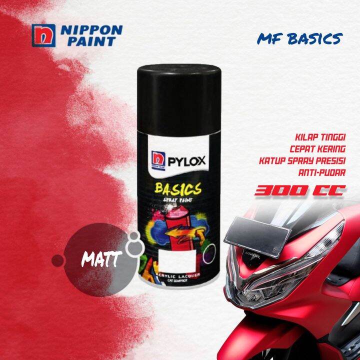 Pylox Pilox Pilok Basics Cat Semprot 300cc Warna Hitam Gloss Matt ...