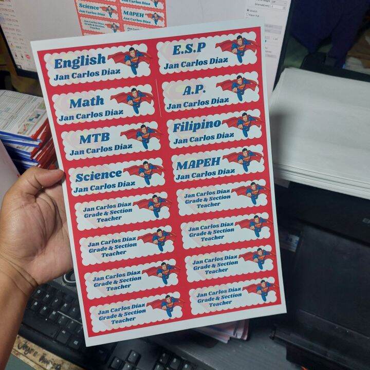 STICKERS FOR NOTEBOOKS AND BOOKS (CUSTOMIZED) | Lazada PH