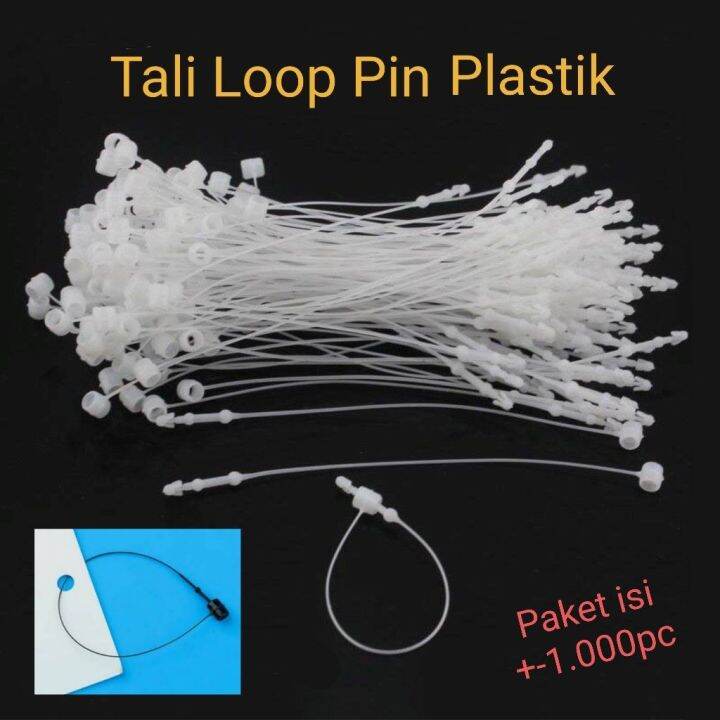 READY Loop Pin / Tali Hang Tag Plastik 1.000pc hitam & putih | Lazada ...