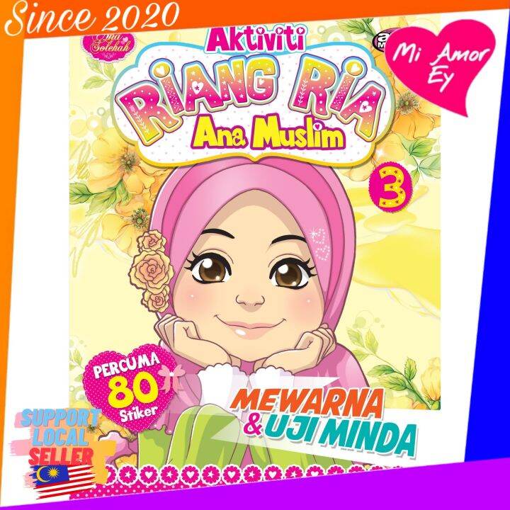 Buku Aktiviti Riang Ria Ana Muslim #3 Buku Aktiviti Tadika & Stiker ...
