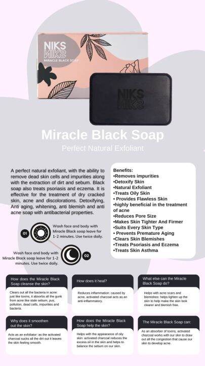 NIKS SKIN Miracle black soap | Lazada PH