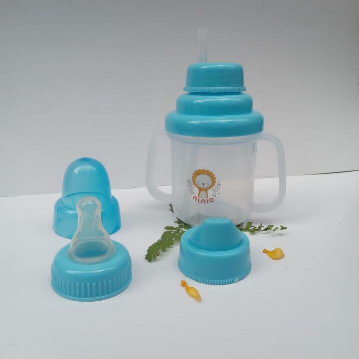 Botol Minum Anak 3 in 1 (200 ml) Botol Latihan Minum Anak Pakai Dot ...