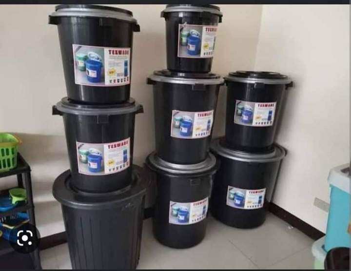 40L utility drum/bin with lid cover | Lazada PH