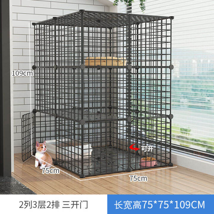 Cat Cage Home Indoor Villa Super Large Free Space Toilet Integrated Cat