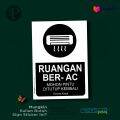 Sticker Sign Ruangan Ber AC Pintu Tutup Kembali | Lazada Indonesia