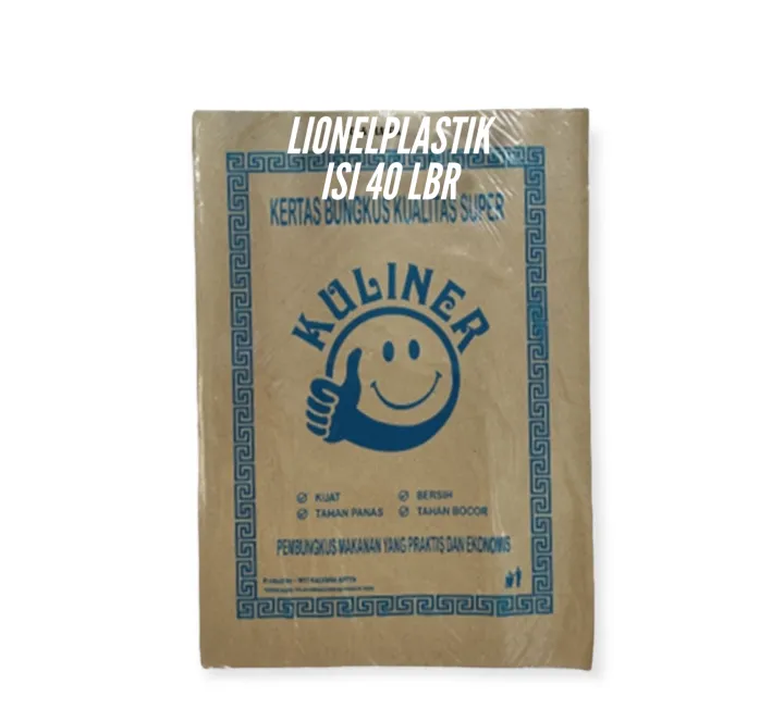 Kertas Nasi Coklat 40 lbr / Kertas Bungkus Nasi / Kertas Minyak isi 40 ...