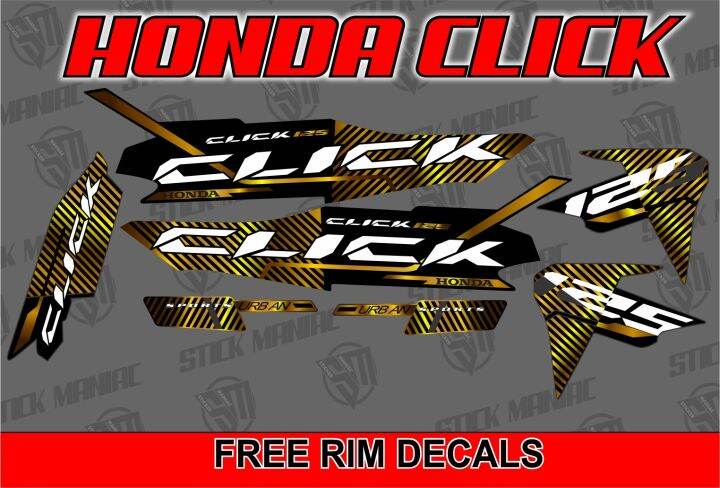 Honda Click decals sticker, free rim decals | Lazada PH