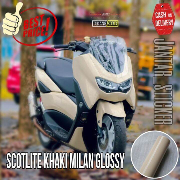 Sticker Scotlite Khaki Milan Pastel Super Glossy Premium Lebar 50 cm ...