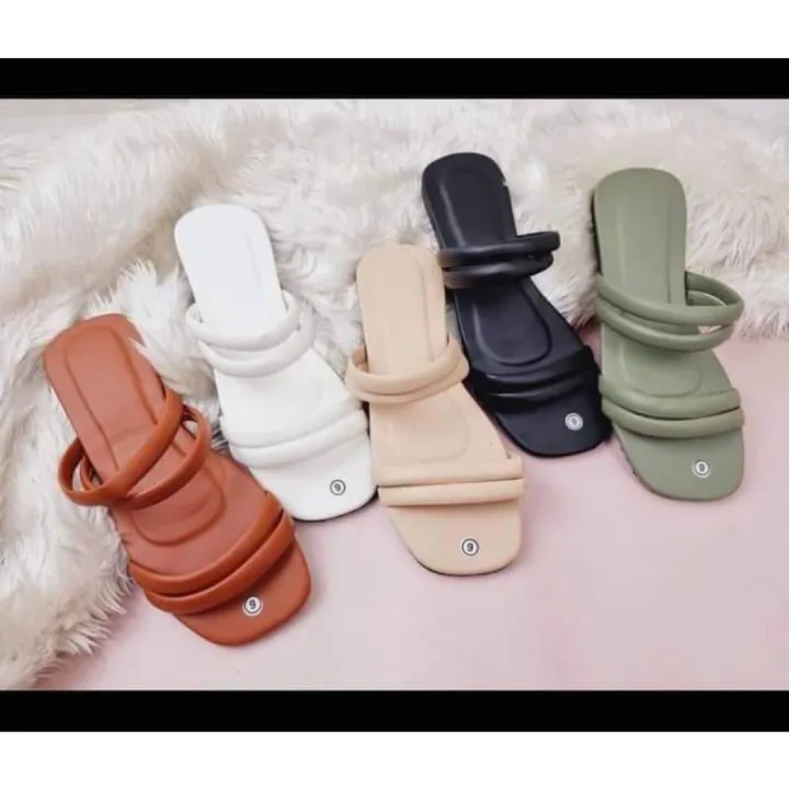 "IVY" FOUR ROUND STRING STRAP Leather Marikina Made Sandals | Lazada PH