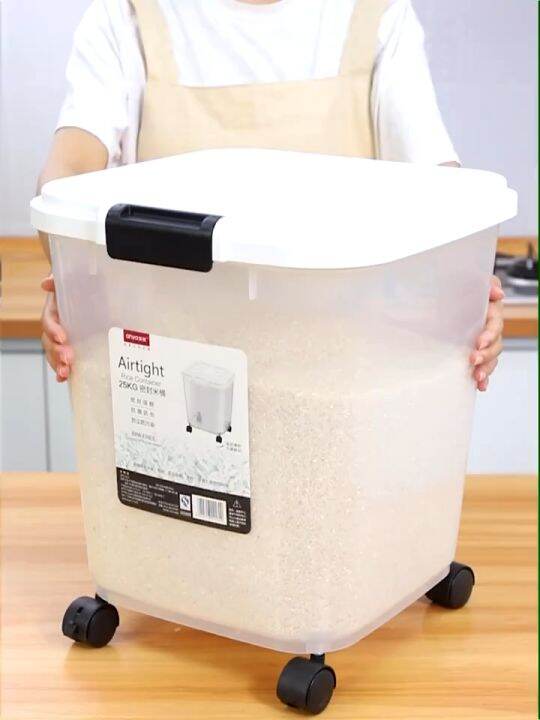 cereal rice dispenser 25kilos airtight food storage container 25kg ...