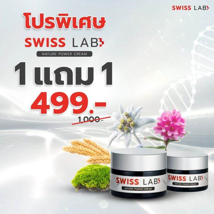 SWISS LAB ครีมสวิสแล็บ (ซื้อ1 แถม 1) ของแท้ ครีมอาตุ่ย เห็นผล จบปัญหาผิวเสื่อมโทรม แก้ฝ้า กระ ...
