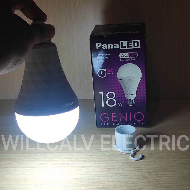 Lampu emergency PANALED GENIO 18 watt Ac/dc E27 cahaya putih | Lazada ...