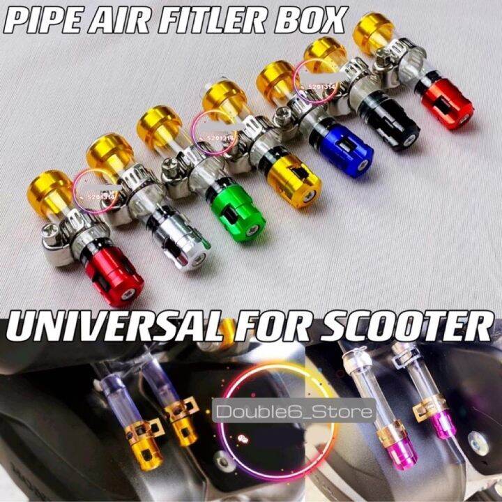 AIR FILTER BOX PIPE DRAIN UNIVERSAL SCOOTER CNC HOSE KOTAK ANGIN XMAX ...