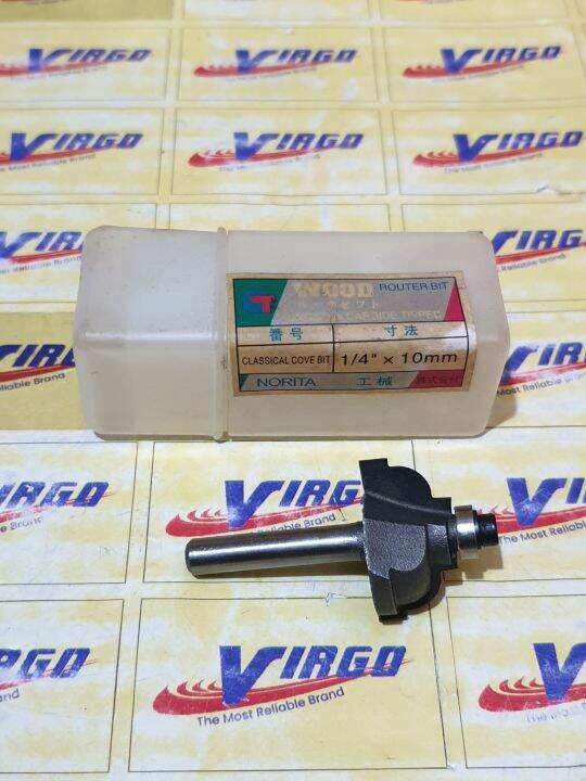 10mm MATA PROFIL ROUTER TRIMMER KAYU CLASSICAL COVE BIT 1/4" x 10MM 10 ...