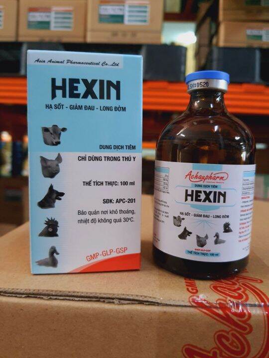 Hexin hạ sốt giảm đau, kháng viêm, long đờm dùng trong thú y chai 20ml ...