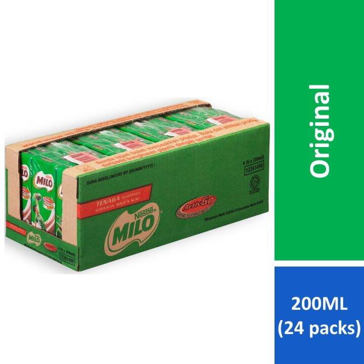 MILO UHT Chocolate Malt Packet Drink 24 x 200ml | Lazada