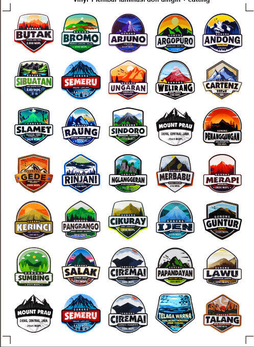 Stiker gunung Bahan vinyl laminasi doff | Lazada Indonesia
