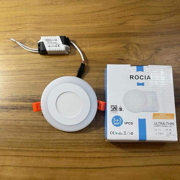 ROCIA DOWNLIGHT LED 3+3 WATT BULAT WHITE + PINK / LAMPU PLAFON INBOW ...