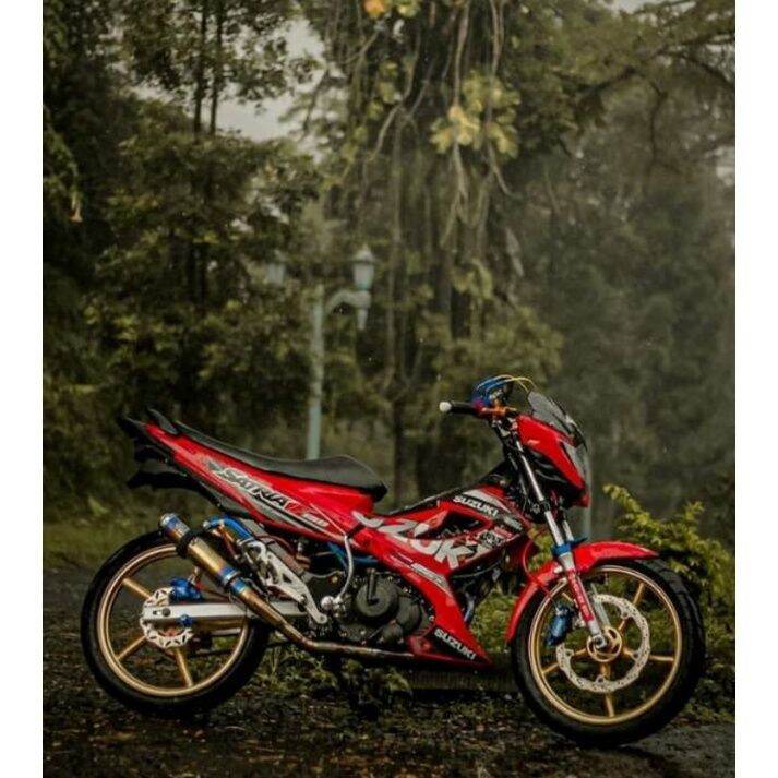 STRIPING ORI SUZUKI SATRIA F 150 FACELIFT STICKER LIS DECAL STANDAR ...