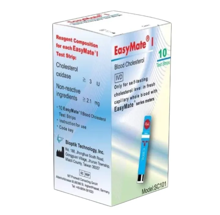 EasyMate Cholesterol 10pcs Test Strips ( For Easymate GCU device ...