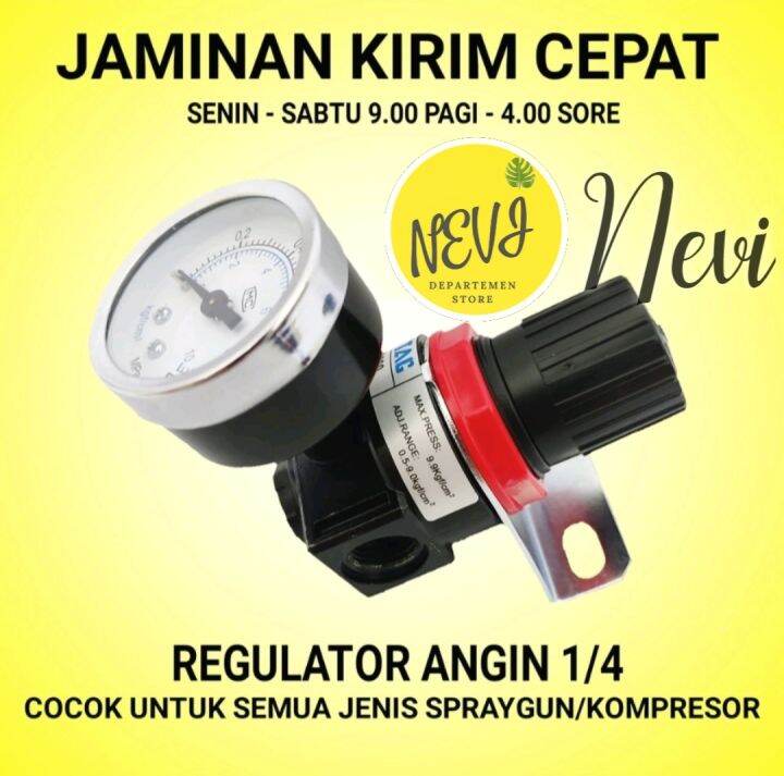Regulator Angin Pengatur tekanan angin Max 10 bar drat 1/4 inch ...