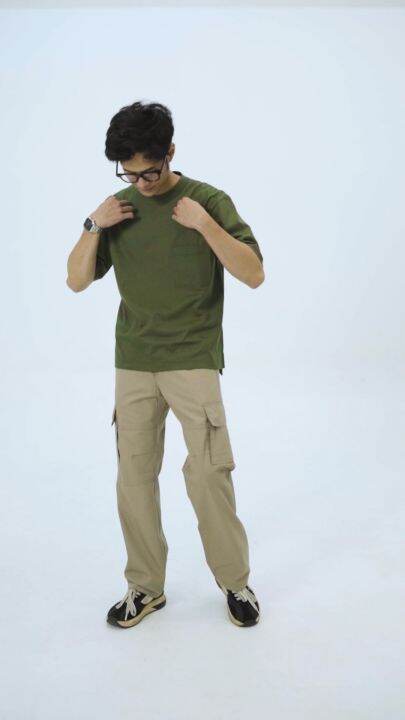 JB Kaos Basic Saku Green Army | Lazada Indonesia