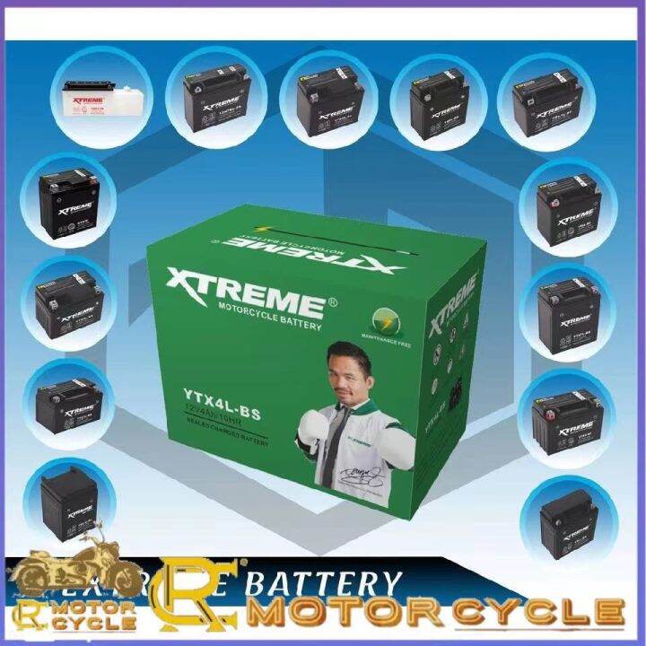 BATTERY XTREME FOR MOTORCYCLE YB2.5 YB3L YTX4L YTX5L YB6.5 12N7BL YTX7L ...