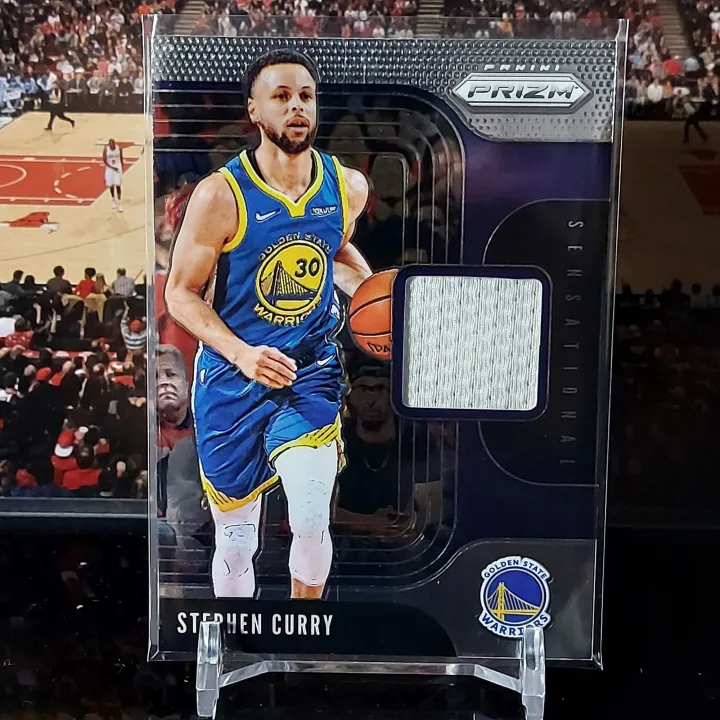 game used patch NBA card Stephen Curry 2019-20 Prizm Sensational ...