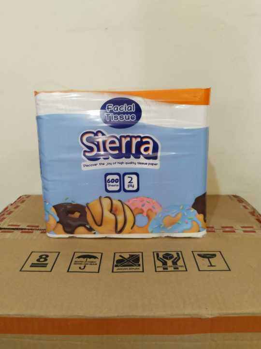 Tissue Tisu Sierra 600 Sheet Facial Wajah Kiloan 2 Ply Serat Alami ...