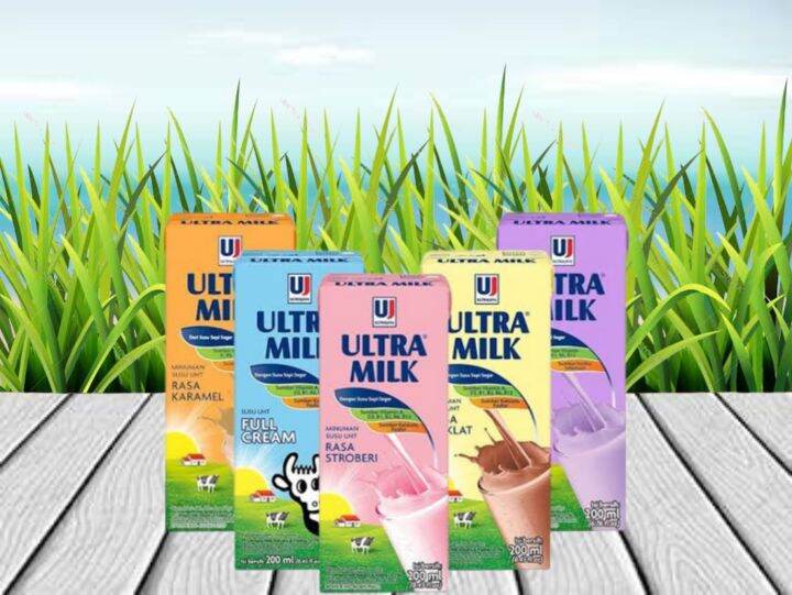 Susu Ultra milk 200 ml dari ultra jaya 1 dus isi 24 susu UHT susu sapi ...
